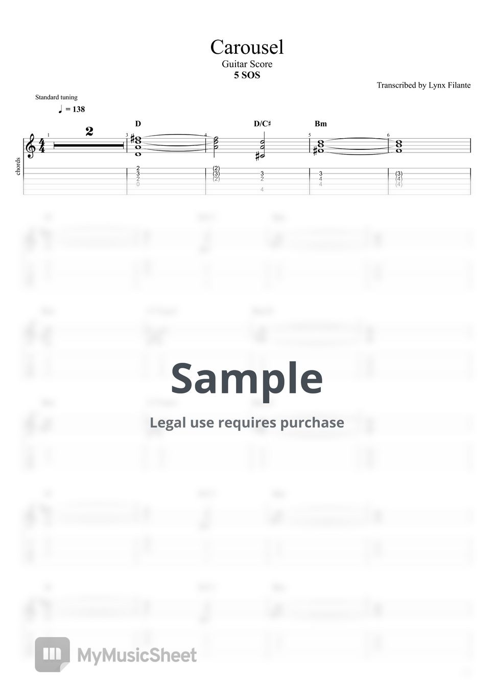 5 Seconds of Summer - Carousel Sheets by Lynx Filante