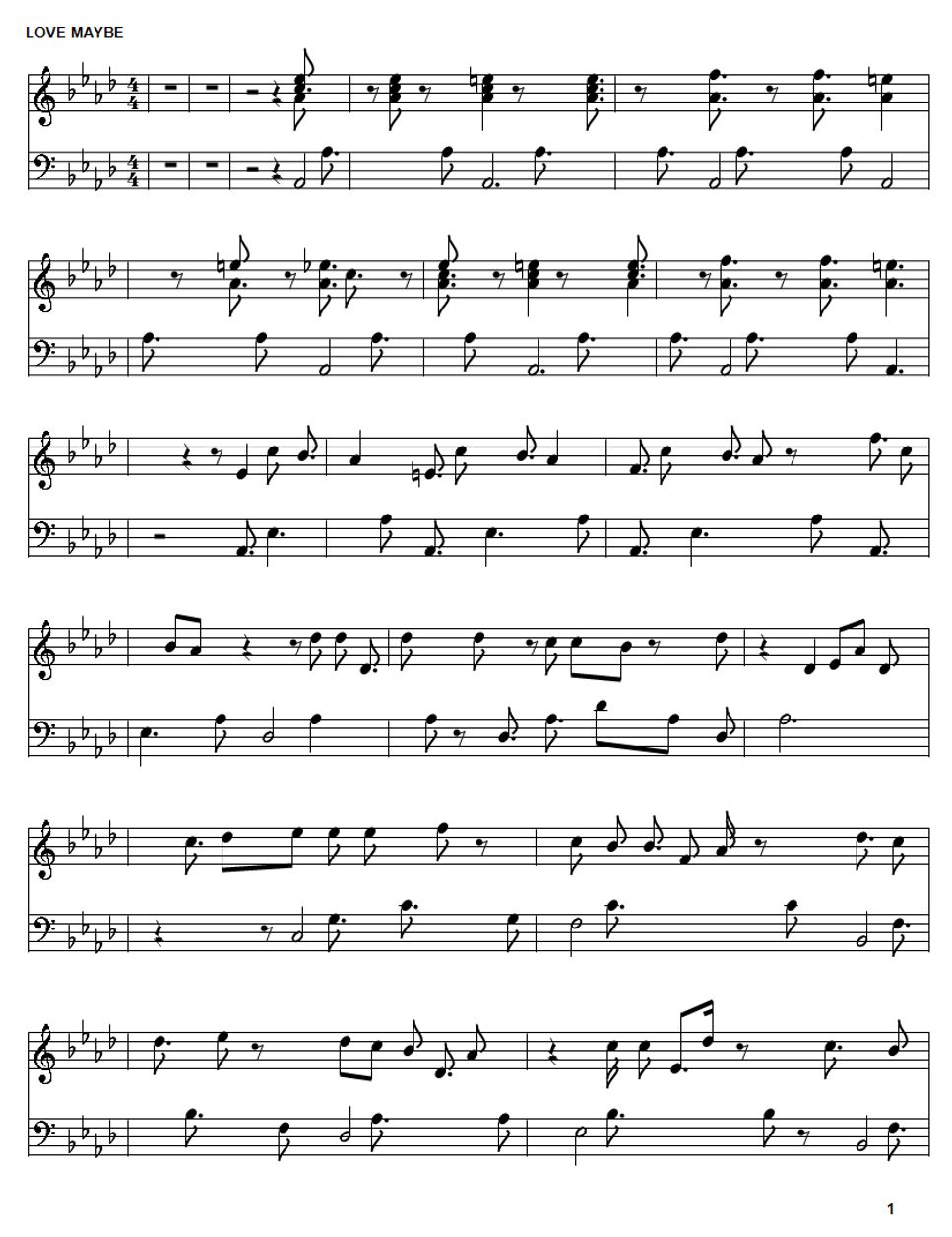 Melomance / Secret Number - Love, Maybe Lembar Musik by Business ...