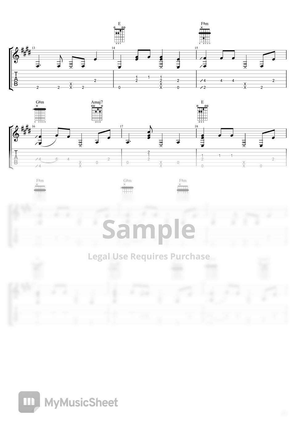 LANY | Fingerstyle Guitar - 13 TAB by Kenneth Acoustic