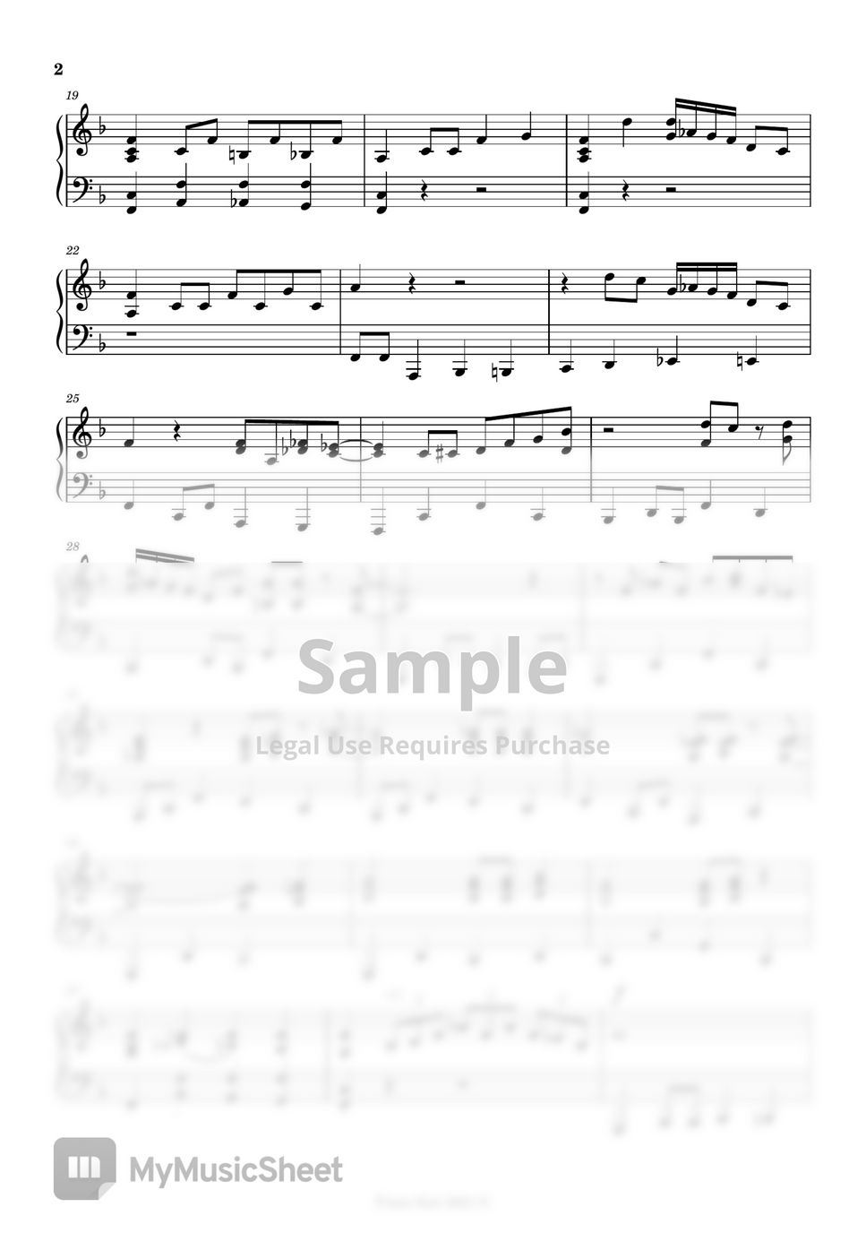 Jimmie Davis and Charles Mitchell - You are my sunshine Hoja by Piano Suit