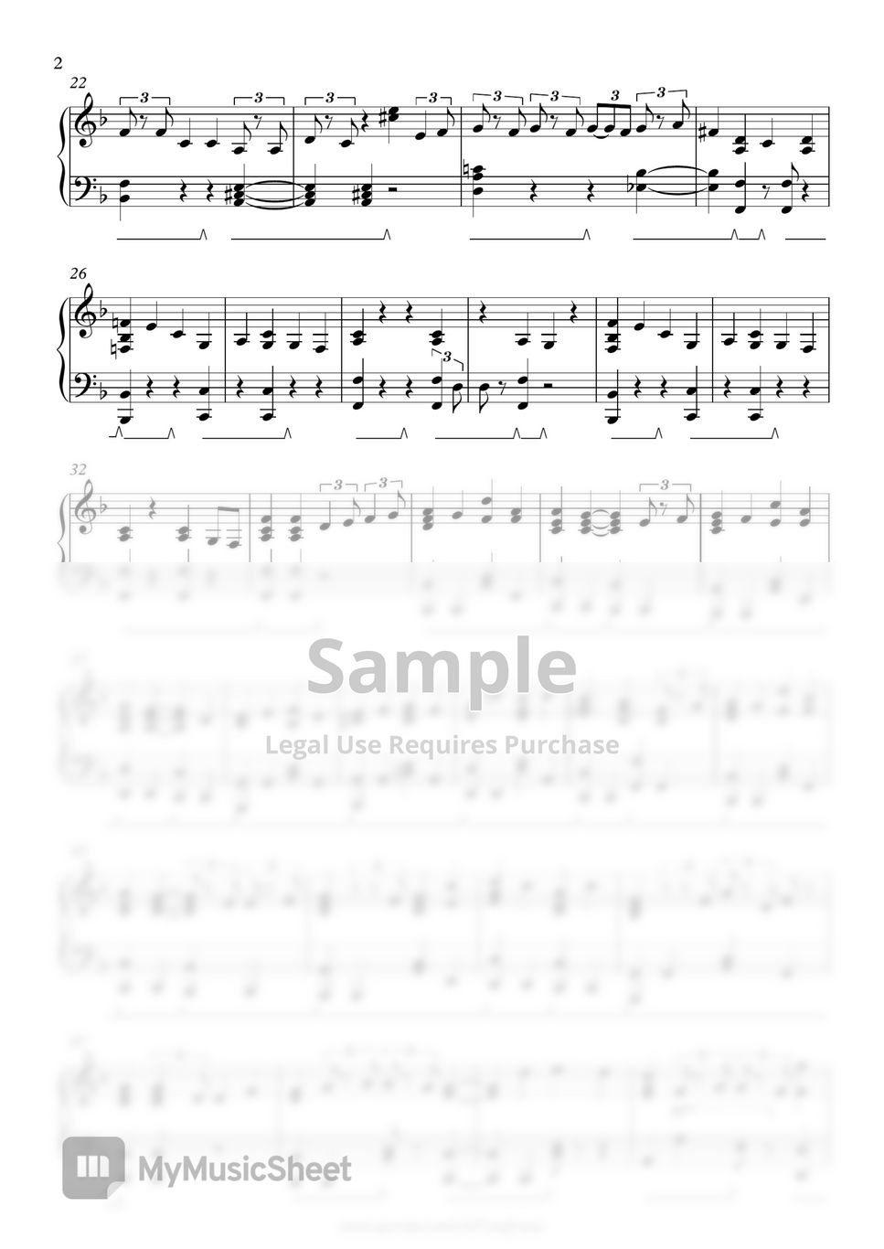 【YOASOBI】 - 「たぶん / TABUN」 (PIANO SHEET) Hoja