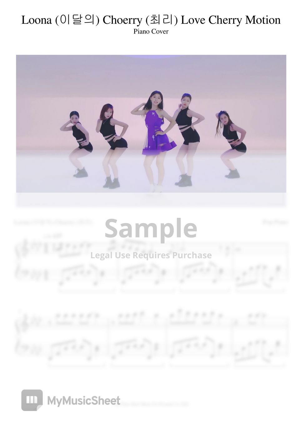 Loona (이달의) Choerry (최리) - Love Cherry Motion نوتة by Pop Piano