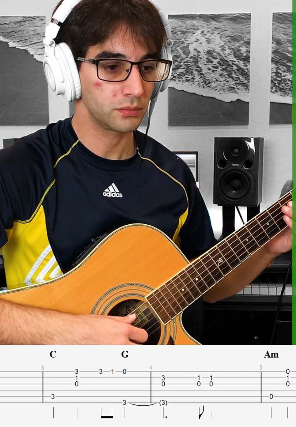 Justin Bieber - Ghost (Fingerstyle Guitar) Tab + Partition à une seule ...