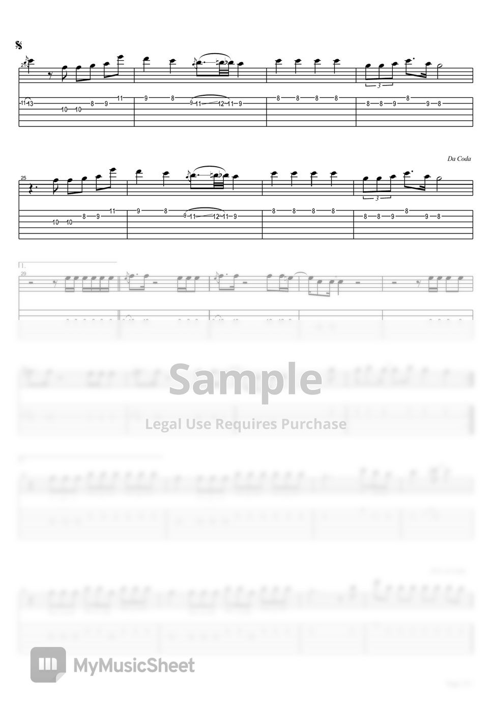 BTS - Filter Guitar TAB by FFGuitar