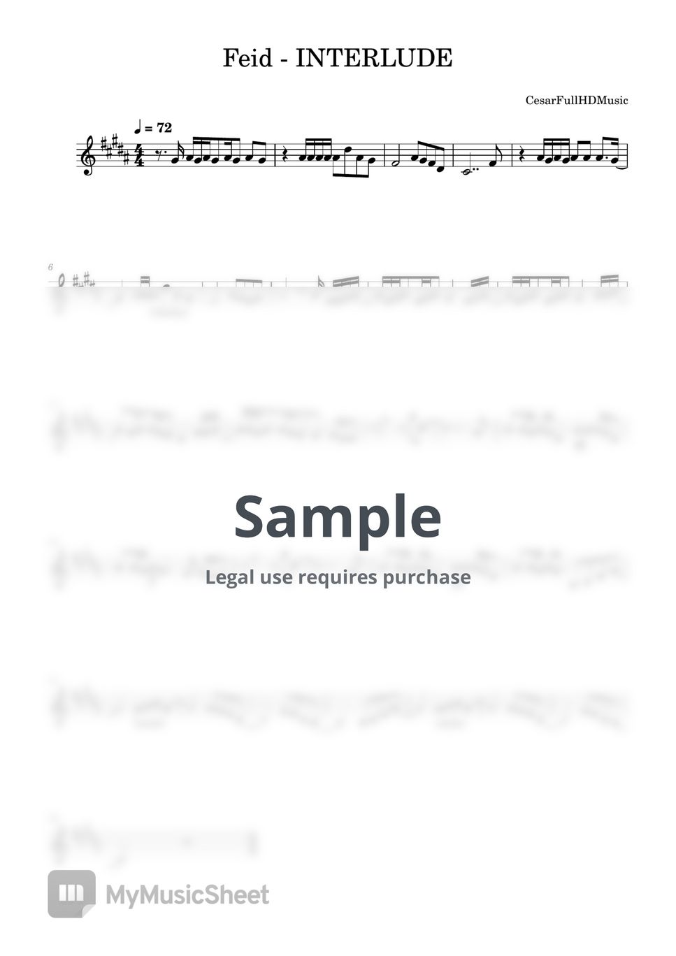 Feid - INTERLUDE Sheets