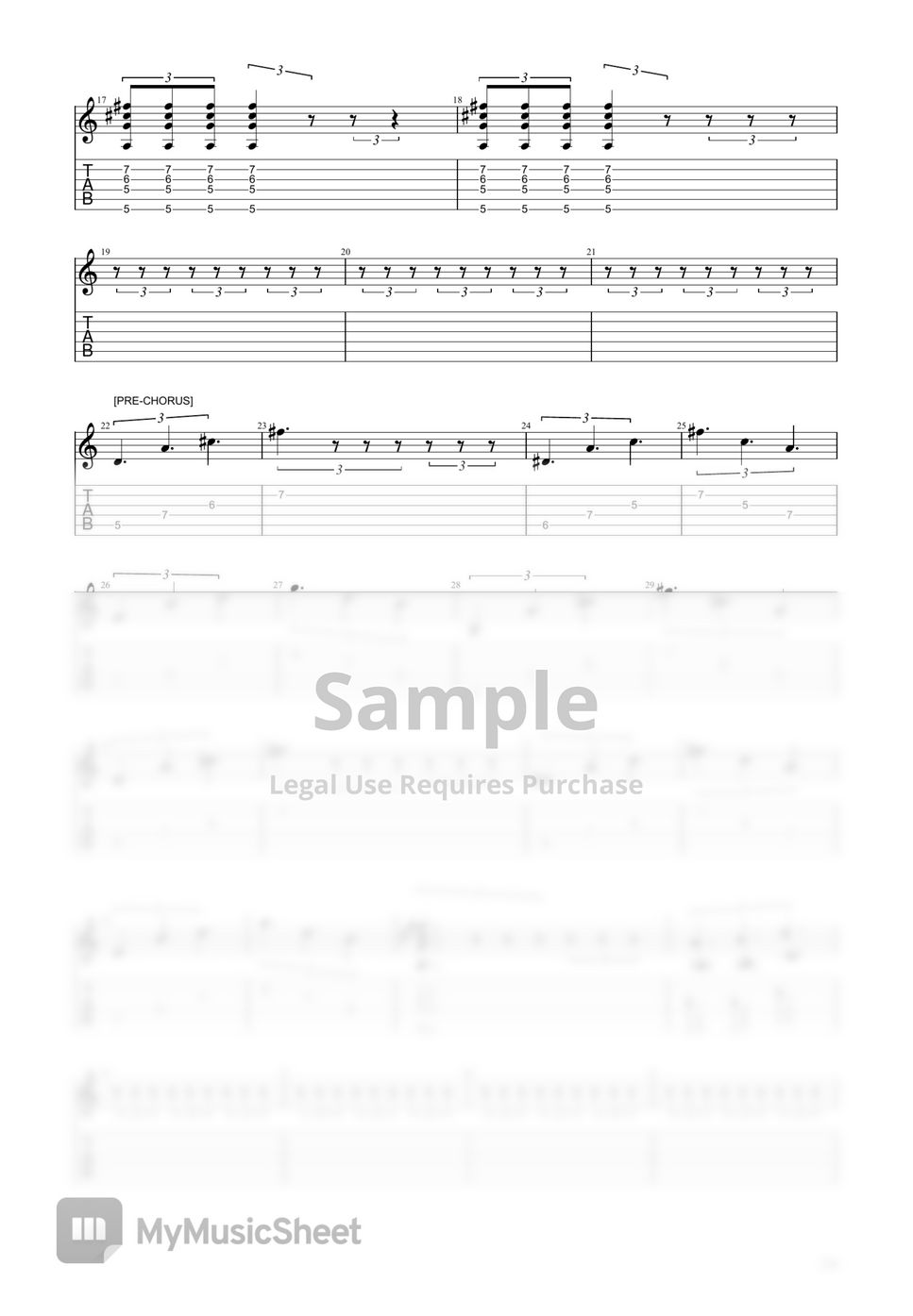 SunKissed Lola - Pasilyo Tab + lembaran musik pertama by SIPRAMAN