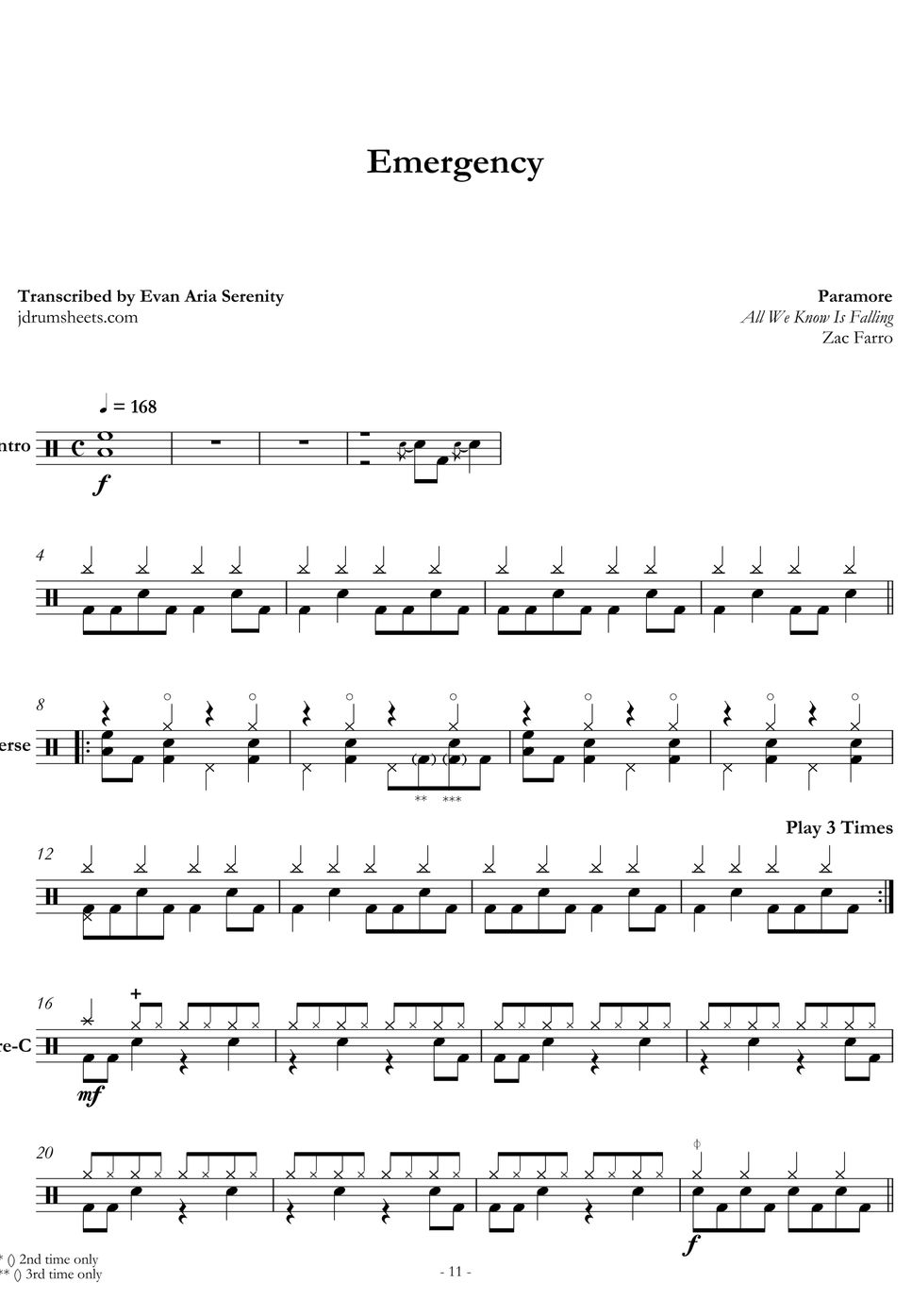 Paramore - Emergency Sheets by Evan Jaslow