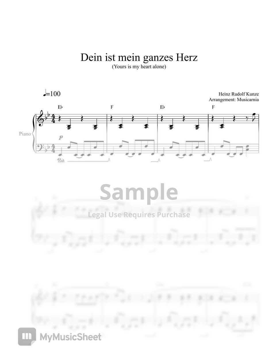 Heinz Rudolf Kunze - Dein ist mein ganzes Herz (Yours is my heart alone ...