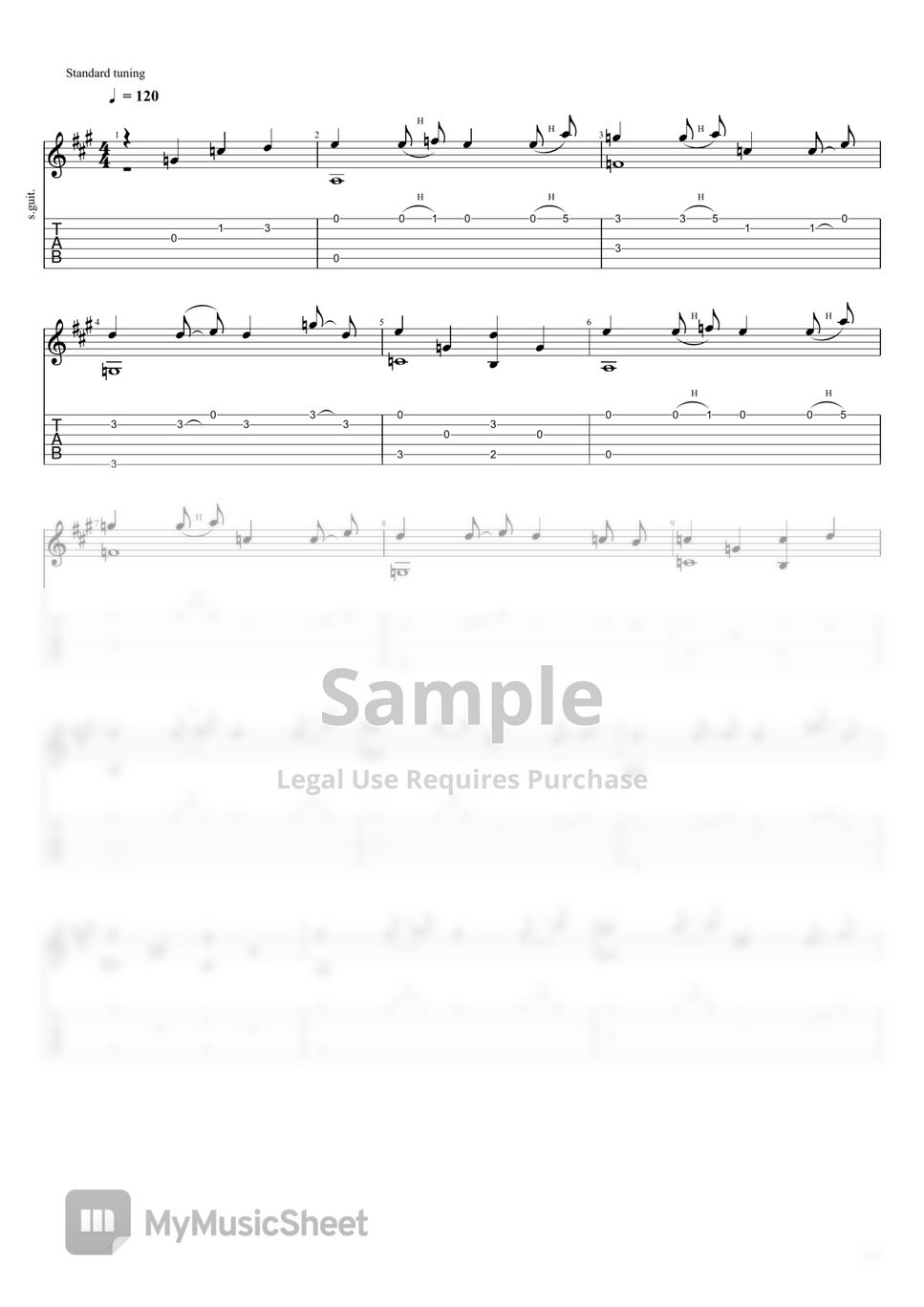 Rokudenashi - Tada Koe Hitotsu (Guitar) TAB by Zzz Guitar