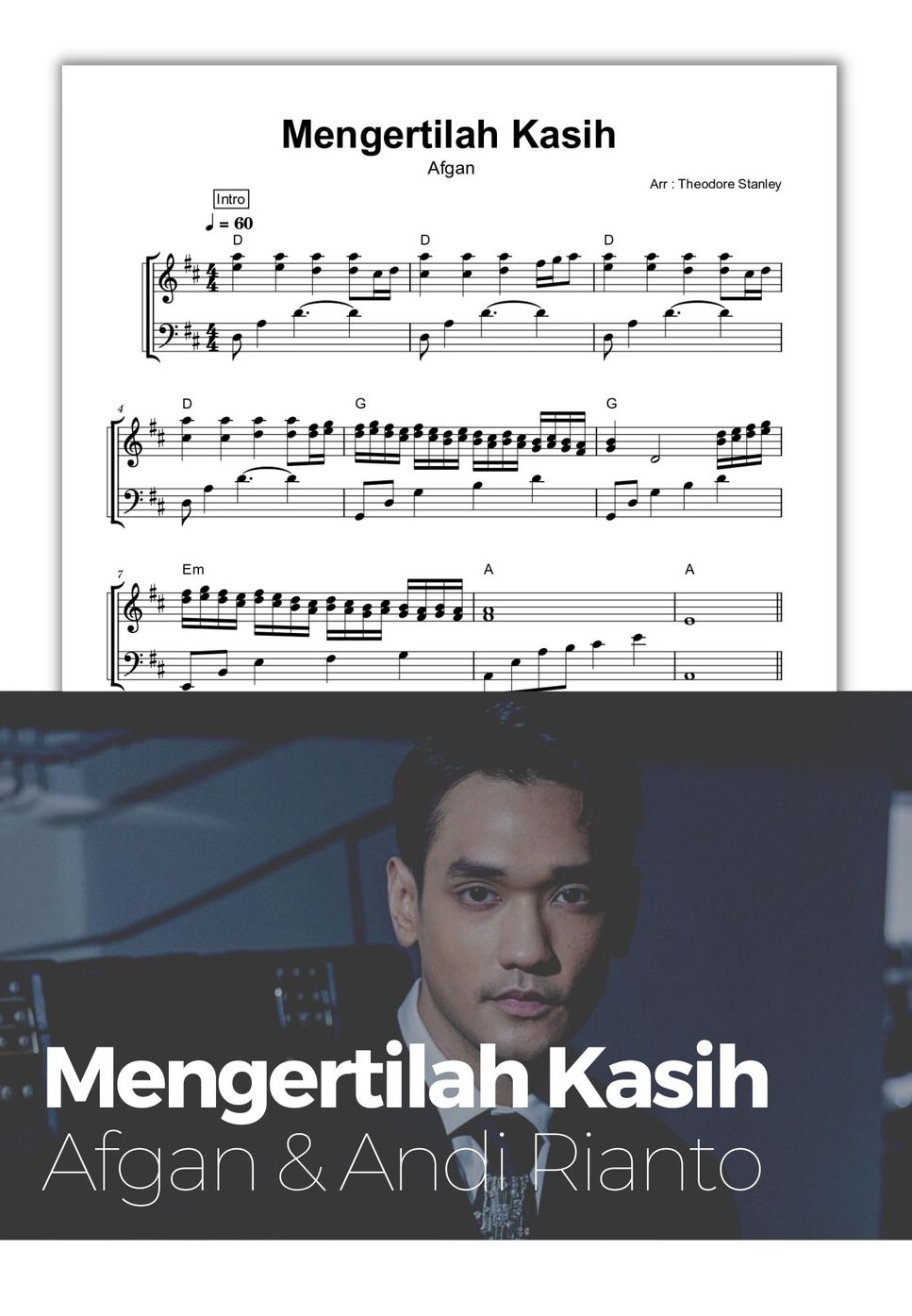 Afgan & Andi Rianto - Mengertilah Kasih Ноты by Theodore Stanley