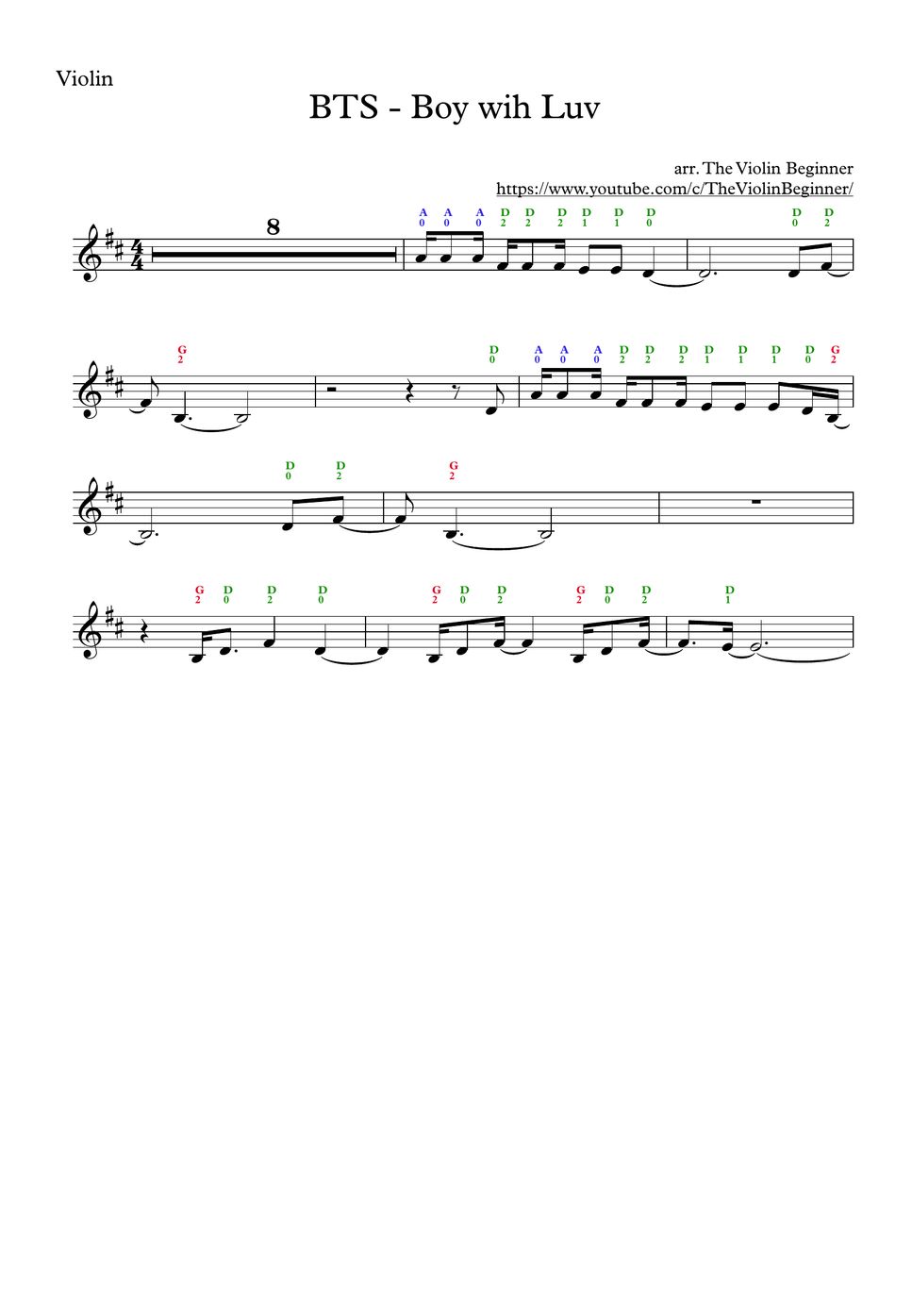 BTS - Boy With Luv Partitura