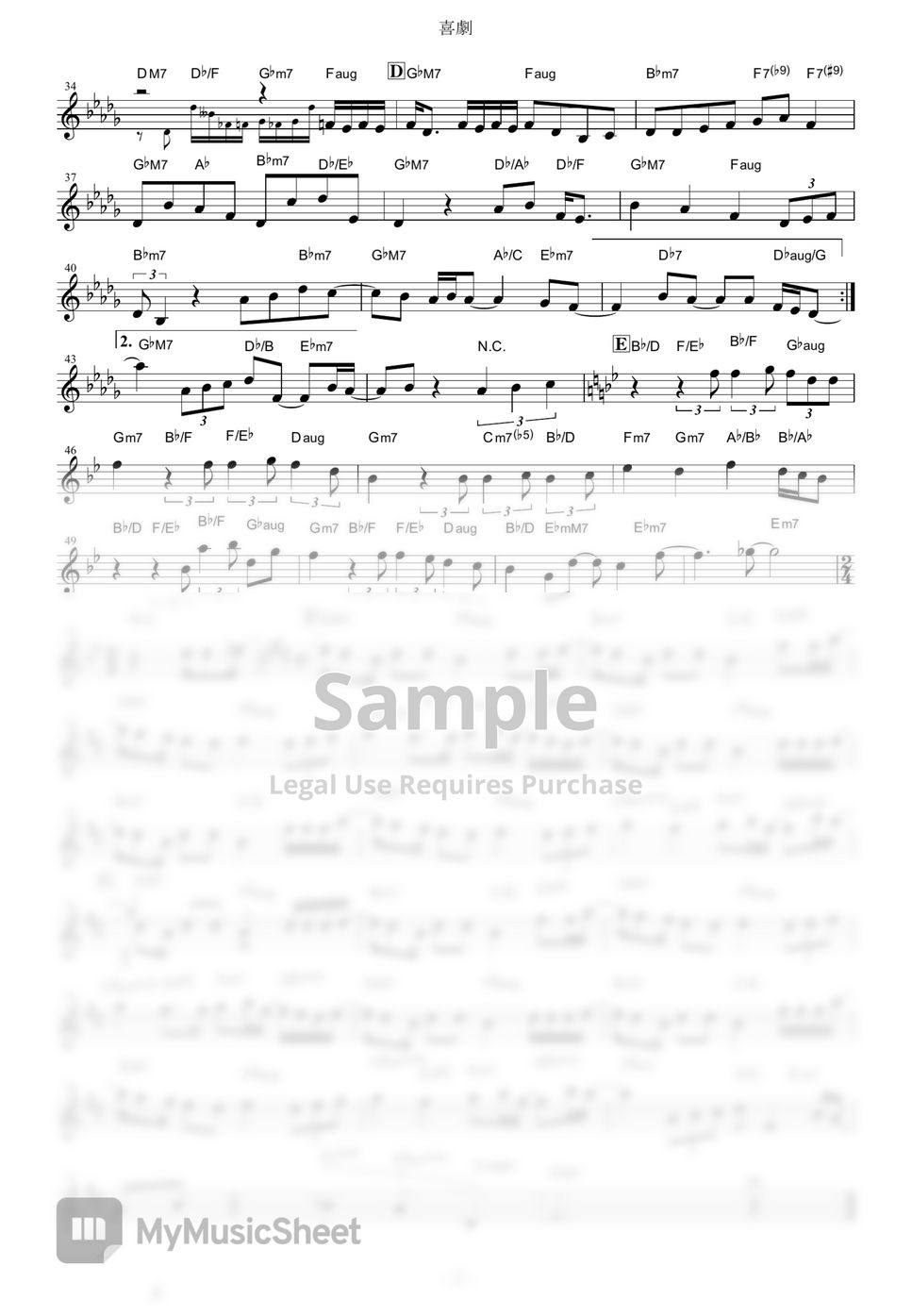 Gen Hoshino - Kigeki (Spy x Family / in Eb) 曲谱 by muta-sax