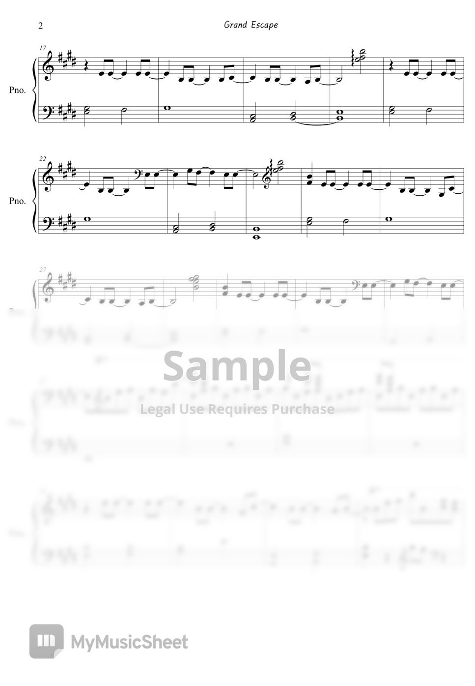 Weathering with you OST - Grand Escape (Radwimps) Sheet by PianiCast