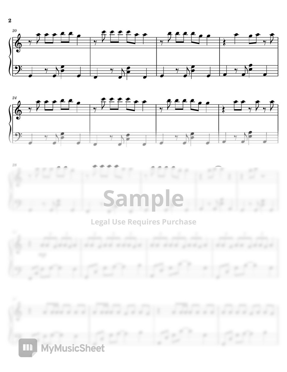 Yan Haoxiang(TNT) - Tail Number 6208 (C Major Easy Ver) Sheet by CIP Music