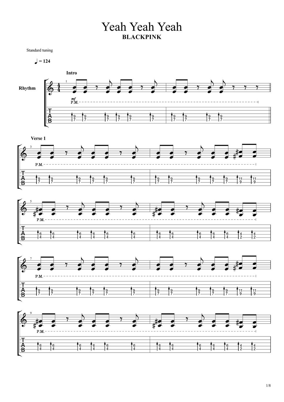 Yeah Yeah Yeah - BLACKPINK TAB by Rob Ethereal