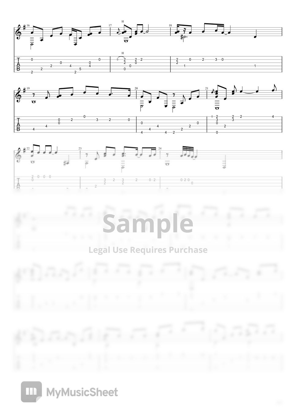 태연 (Taeyeon) - 만약에 (IF) (Fingerstyle) 타브 by YunJun (조각나암)