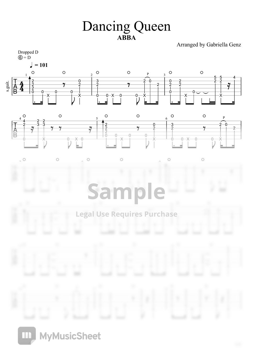 ABBA - Dancing Queen Sheets by Gabriella Genz