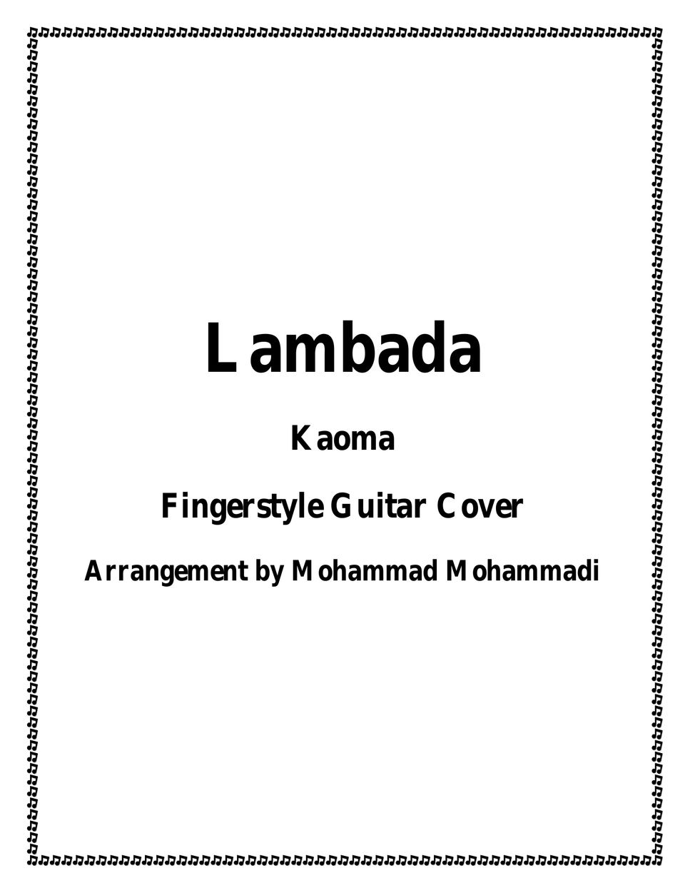 Kaoma - Lambada TAB by Mohammad Mohammadi