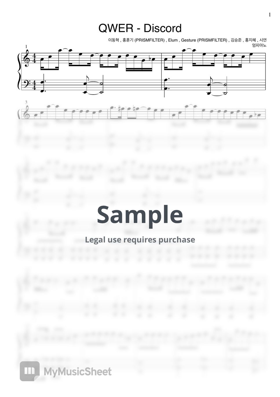 QWER - Discord Sheets by Umpiano