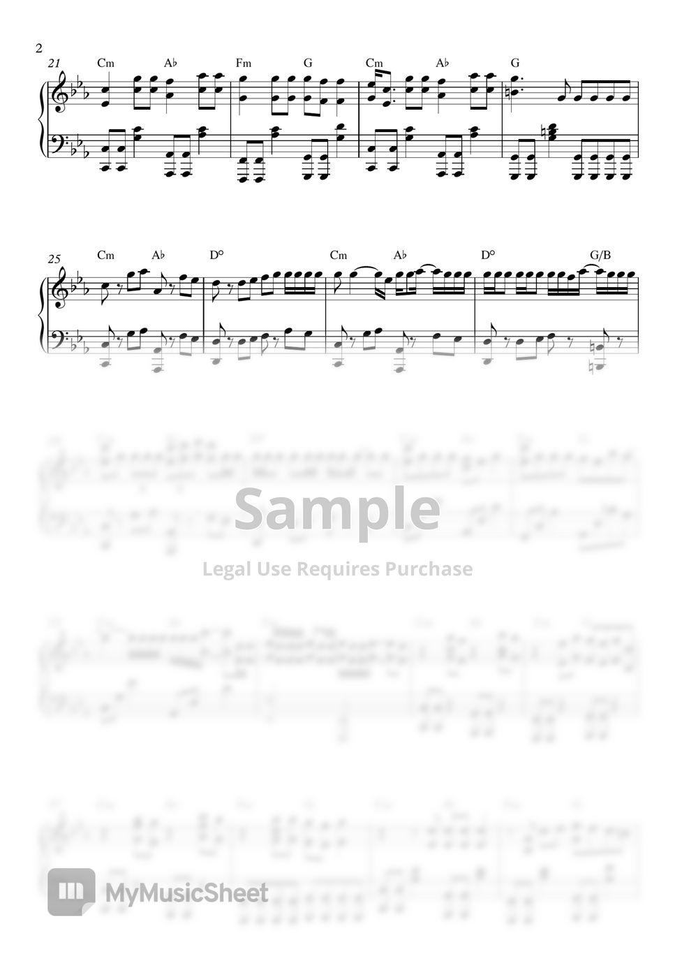 KANGDANIEL - PARANOIA (강다니엘) Sheet by SweetPiano