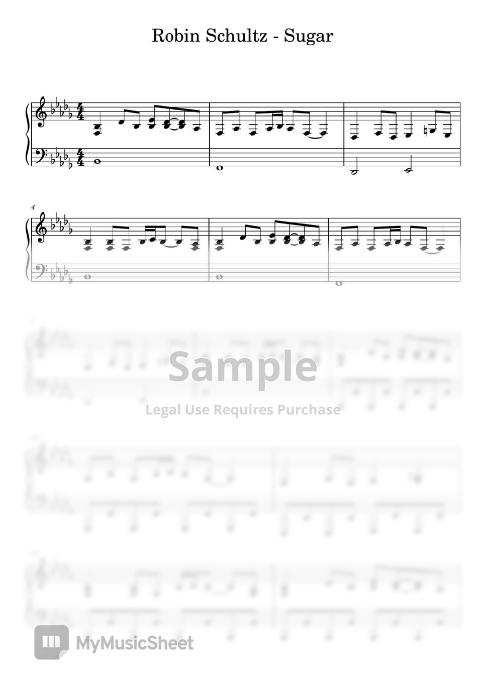 Robin Schultz - Sugar Nuty by Piano Go Life