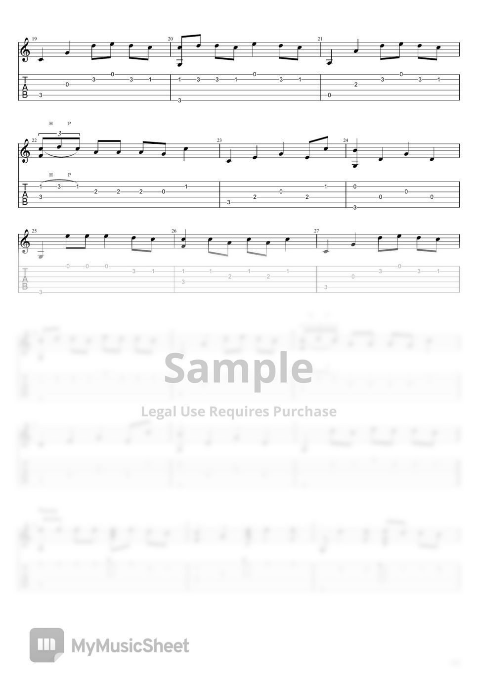 Passenger - Let Her Go[Easy Guitar Fingerstyle For Beginner] TAB by Kin ...