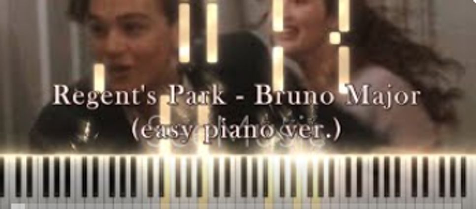Bruno Major - Regent's Park (easy piano ver.) (C Major Key 조표없음 쉬운 원곡버전) Sheets by Jazzping
