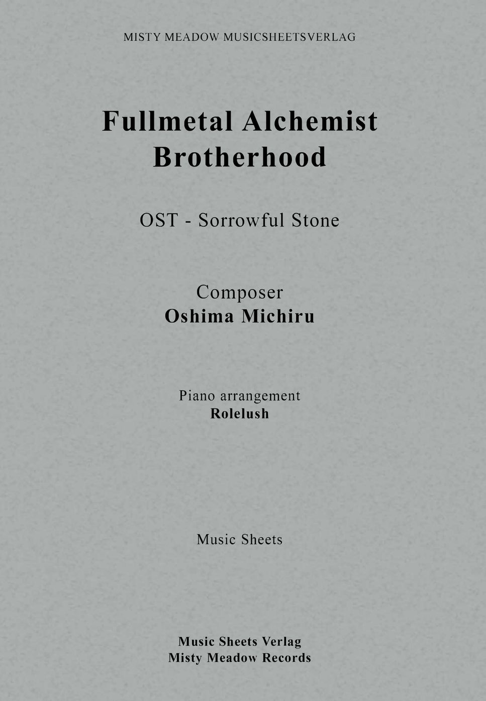 Akira Senju - Fullmetal Alchemist Brotherhood soundtrack - Sorrowful ...