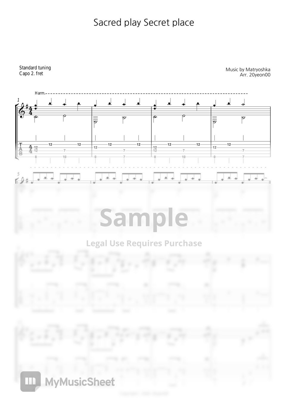 Matryoshka - Sacred Play Secret Place Tab + 1pentagramma by 20yeon00