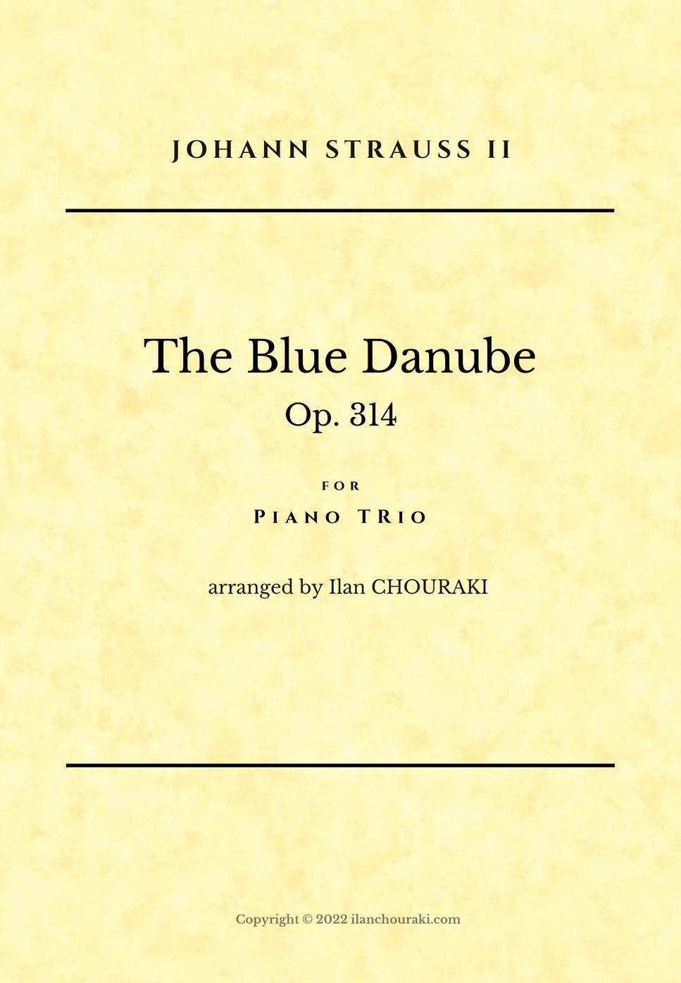 Strauss II - The Blue Danube (Piano Trio) 楽譜 by Ilan Chouraki