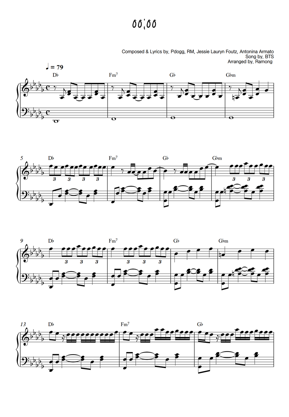 BTS - 00:00 (Zero O' Clock) by Ramong แผ่น