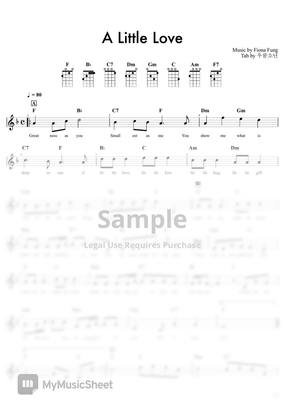 Fiona Fung - A Little Love Лист by 우쿨소년