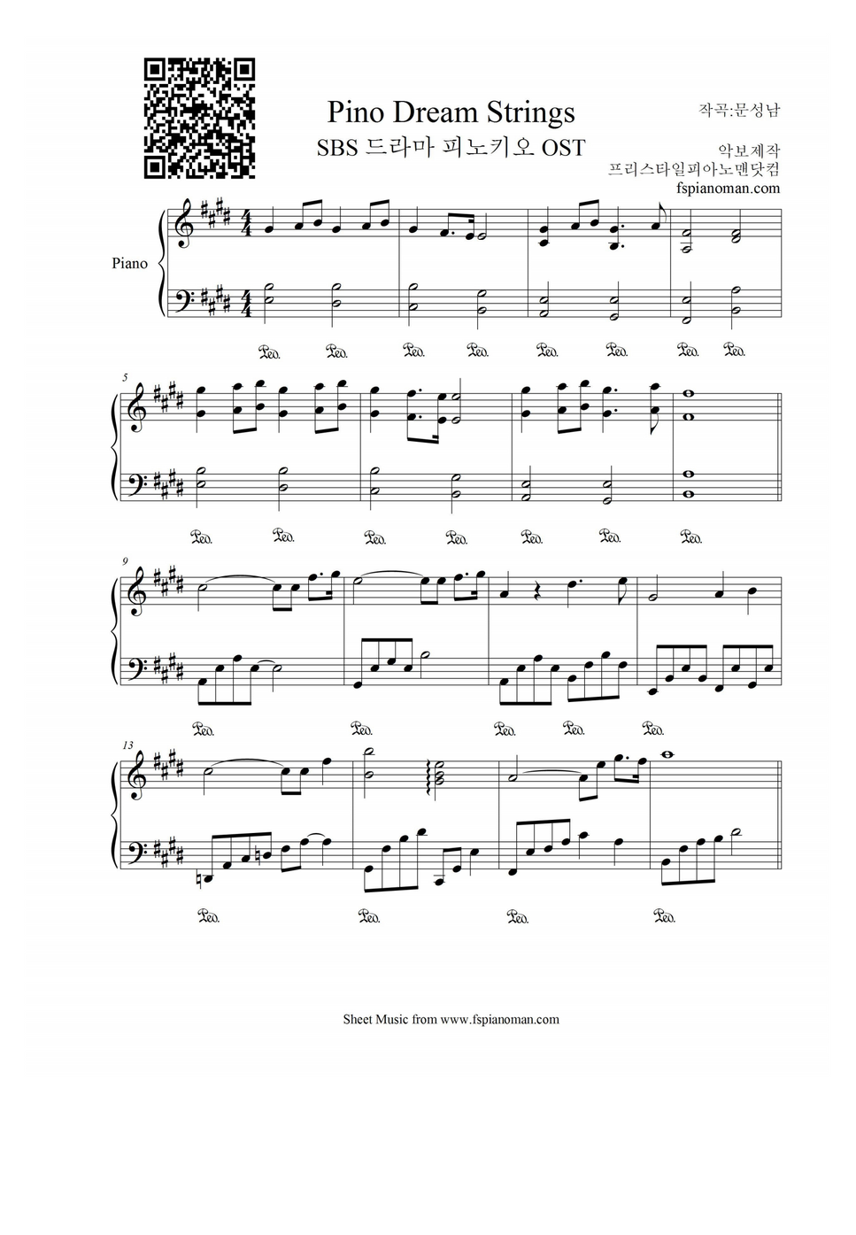 Pinocchio OST(K Drama) - Pino Dream Strings by freestyle pianoman 악보